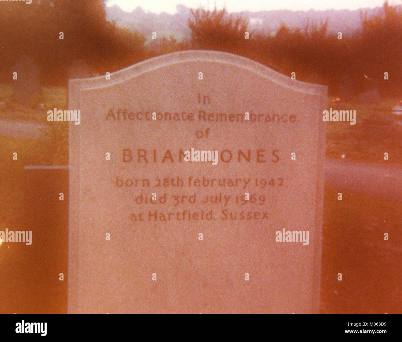 This headstone marks the final resting place of Brian Jones, a founding ...