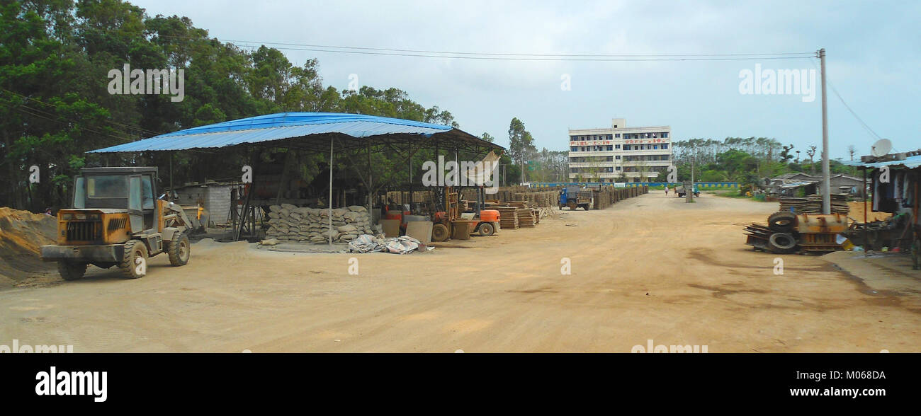 This photograph of the main gate at a brickworks in Hainan captures the ...