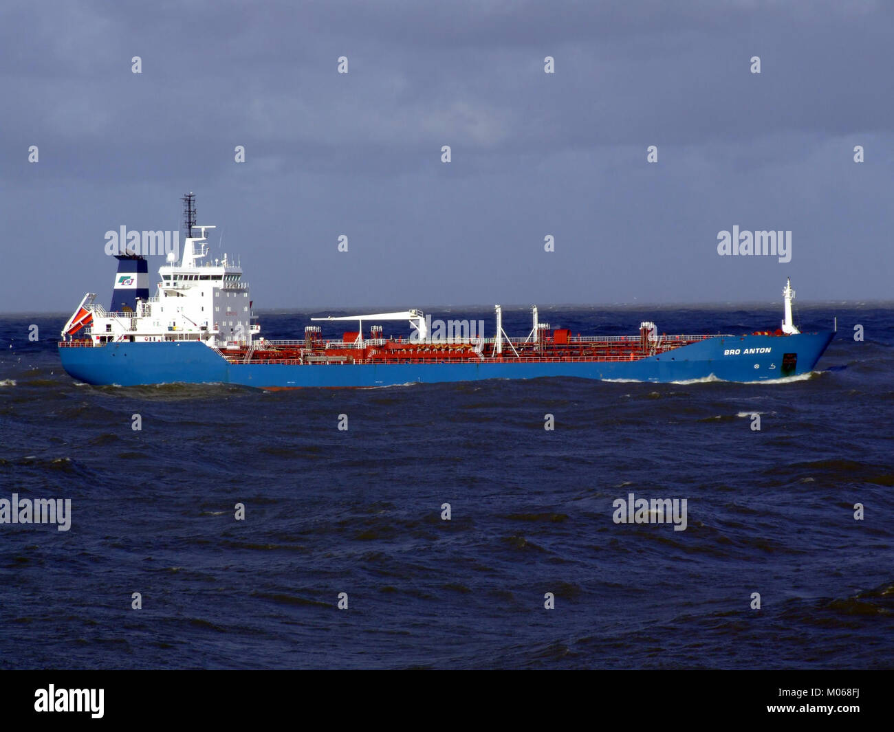 Bro Anton p2 approaching Port of Rotterdam, Holland 21-Jan-2007 Stock ...