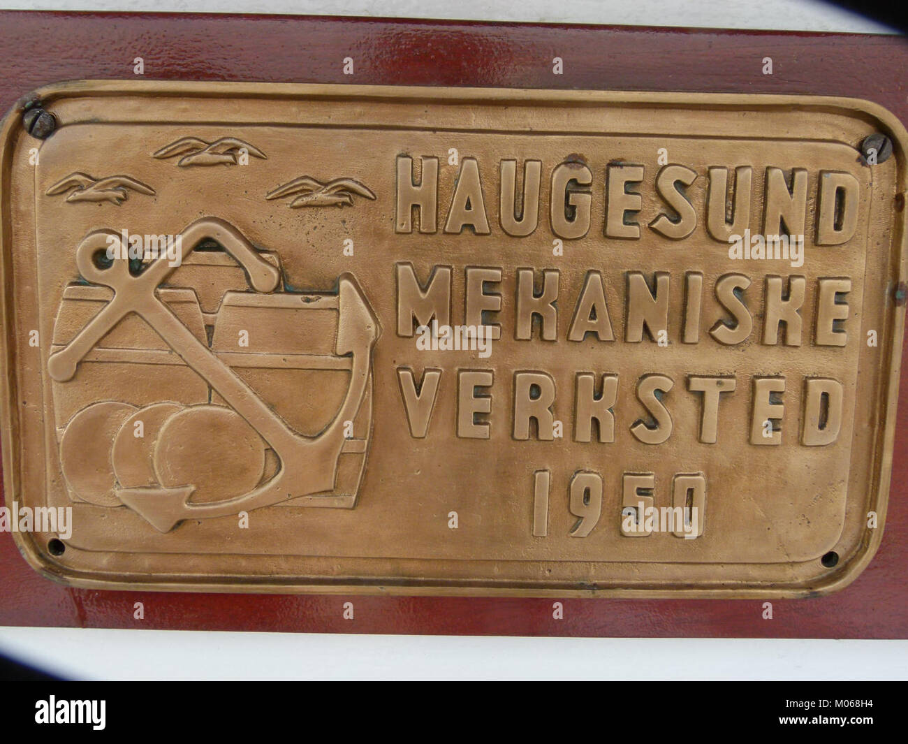 Brass plaque from MS Orient Explorer Stock Photo - Alamy