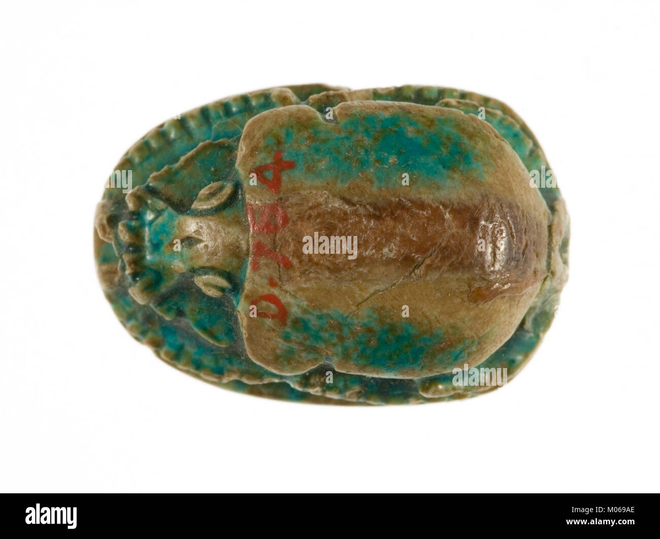 This Canaanite scarab features an engraved scene depicting two men and ...