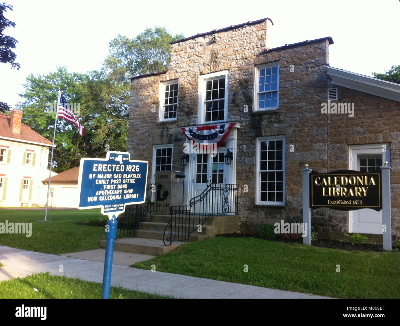 This image depicts the Caledonia, New York, Library, providing insight ...