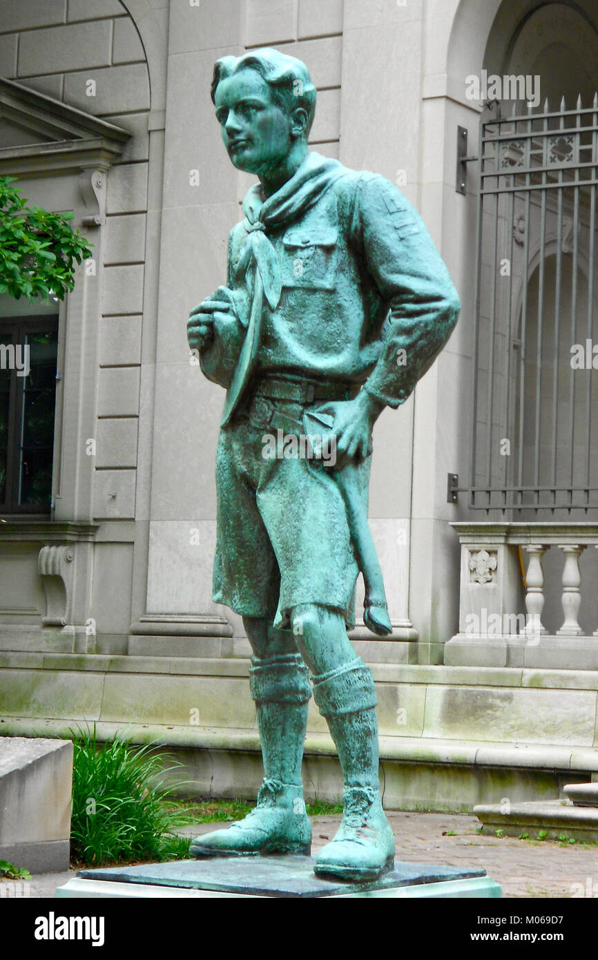 This statue commemorates the Boy Scouts, reflecting the organizationâ ...