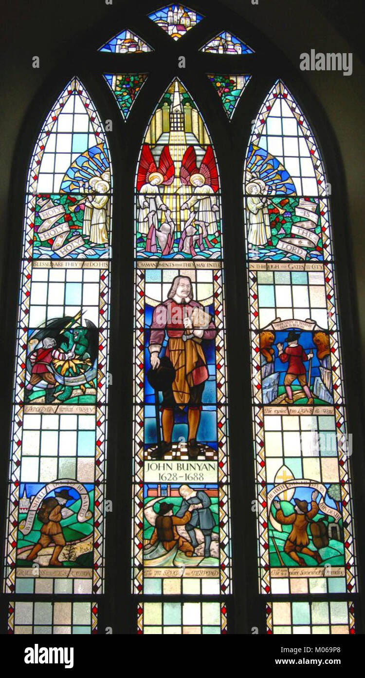 The Bunyan window is a stained glass installation commemorating John ...
