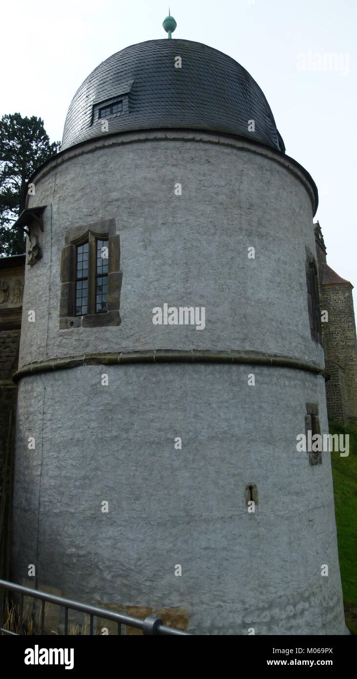 Burg Stolpen in Saxony, Germany is a historical fortress recognized for medieval architecture ...