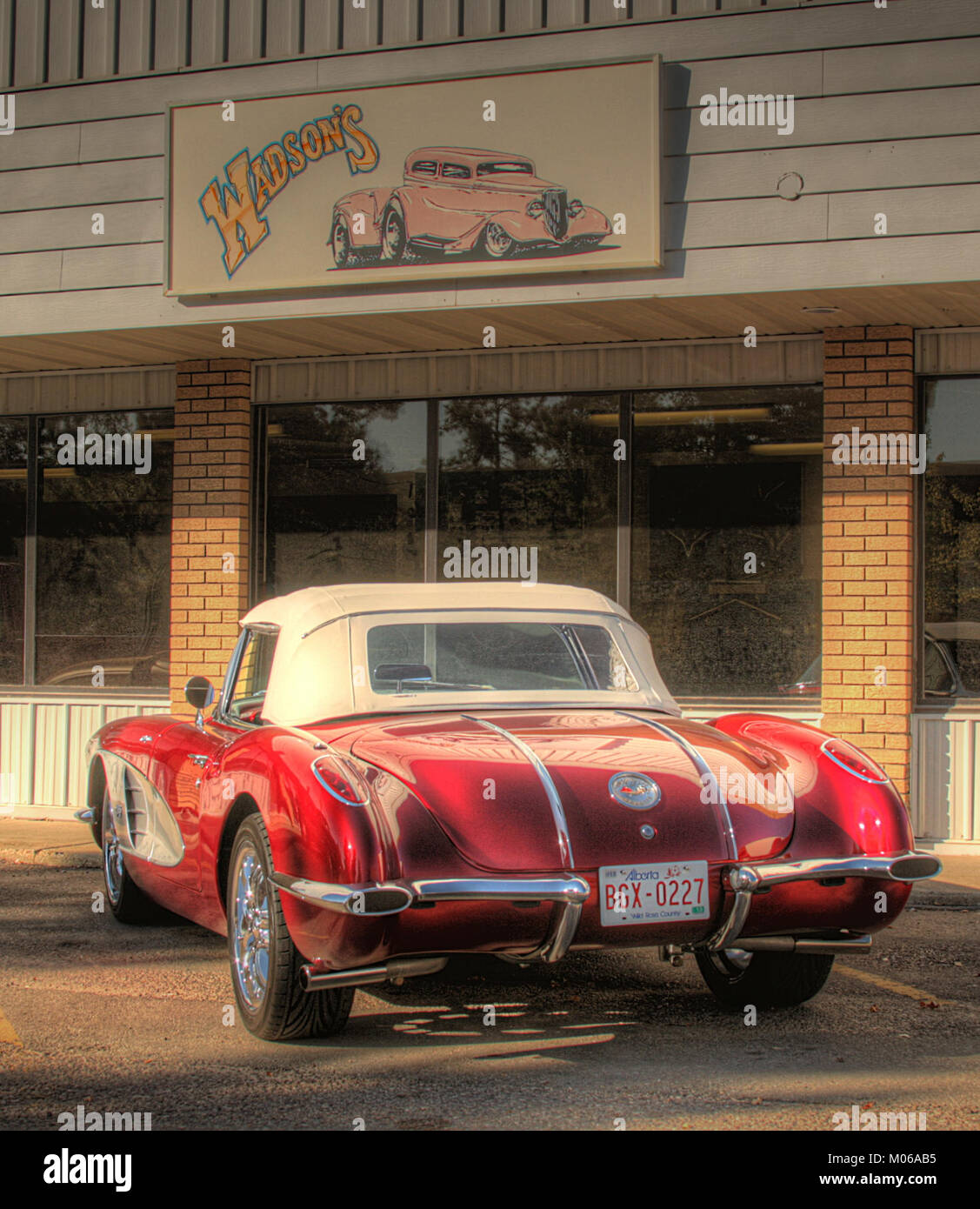 This portrait of the C1 Corvette highlights its mid-20th-century ...