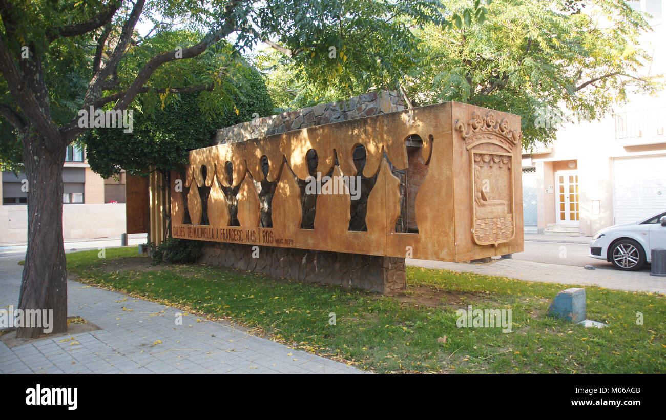 Caldes de Malavella, Memorial Francesc Mas i Ros (5 Stock Photo - Alamy