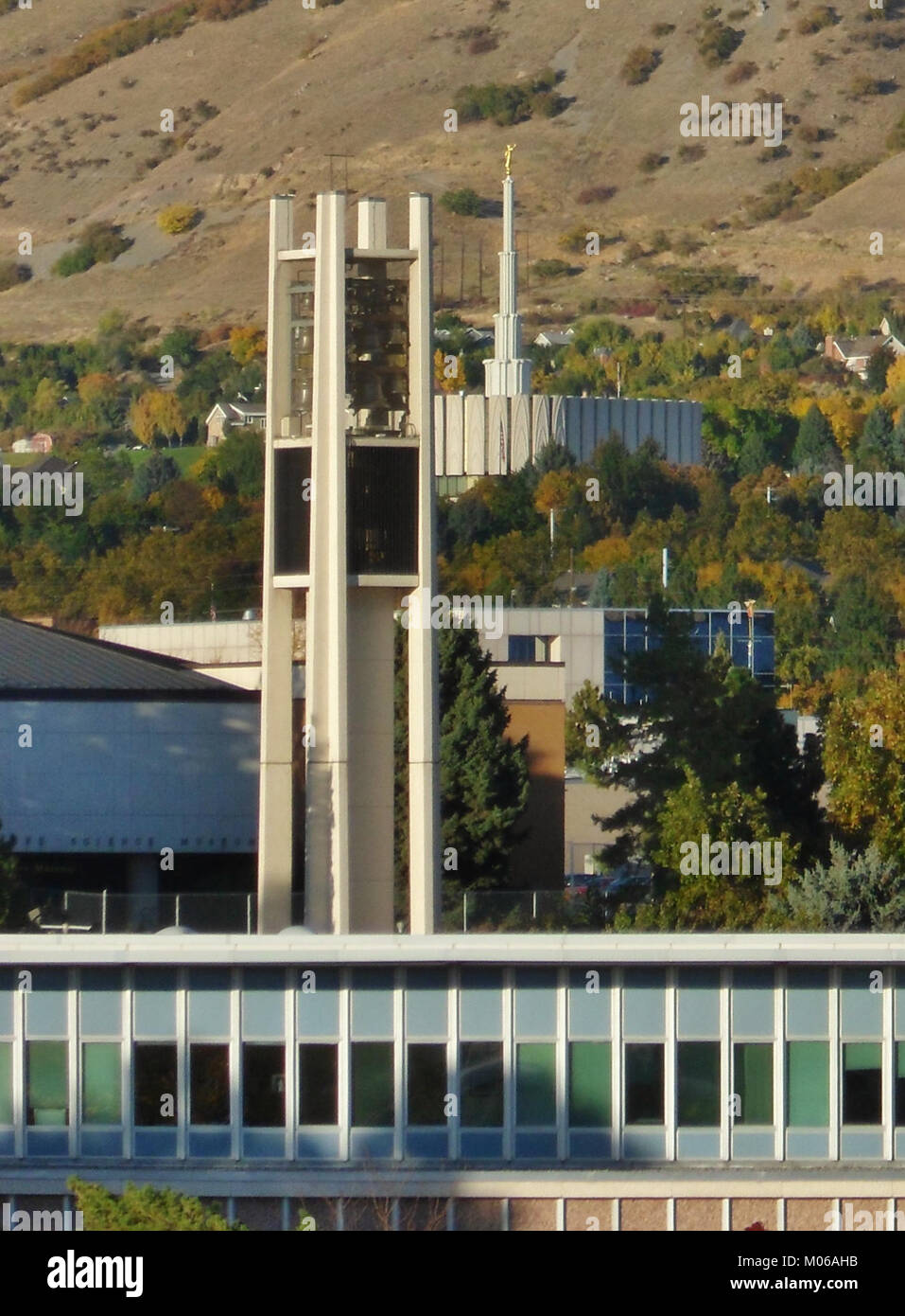 The BYU Bell Tower, located near the Provo Temple, is a prominent ...