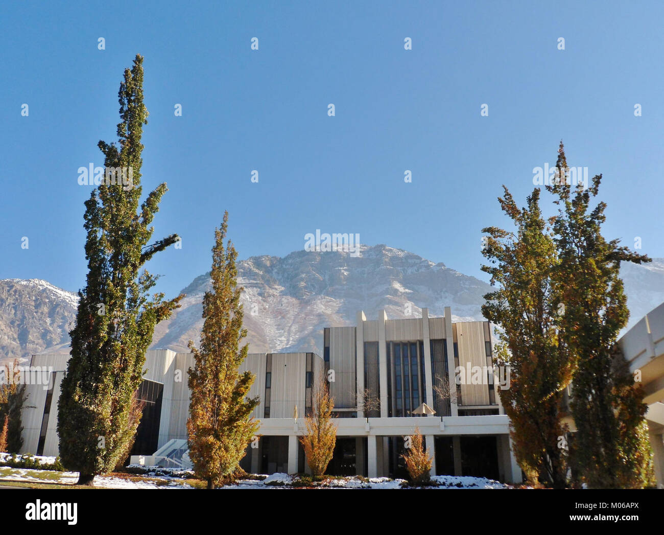 The J. Reuben Clark Building at BYU is a campus landmark, showcasing ...
