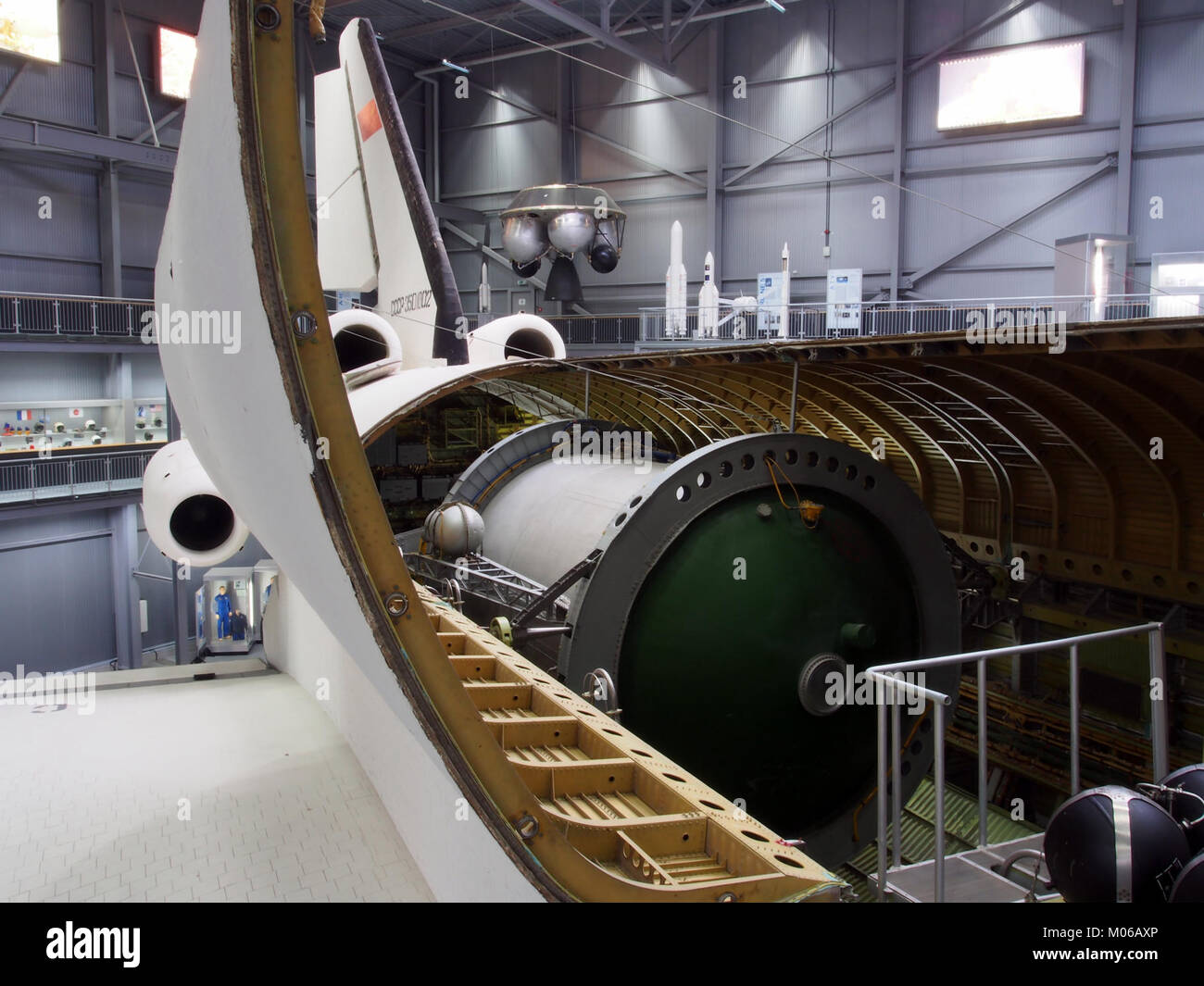 This interior view of the Buran spacecraft cargo bay shows layout ...