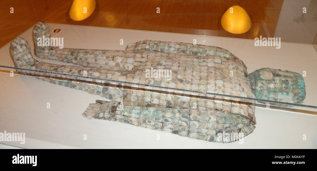 Han Dynasty burial suit of jade and copper wire symbolizing luxury and ...