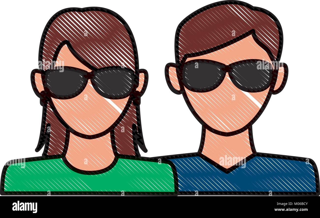 Avatar couple symbol Stock Vector Image & Art - Alamy