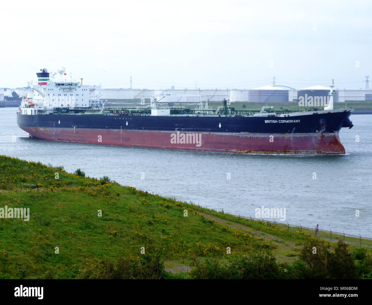 The British Cormorant ship is photographed departing the Port of ...