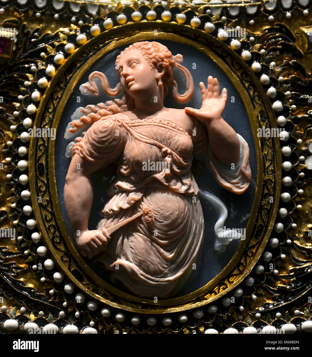 This cameo features the Roman figure of Lucretia, depicting a scene ...