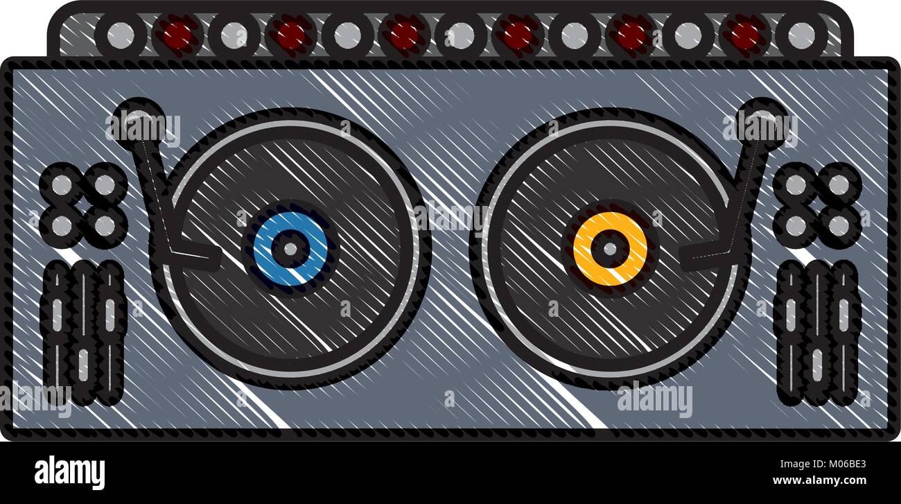DJ turntable symbol Stock Vector Image & Art - Alamy