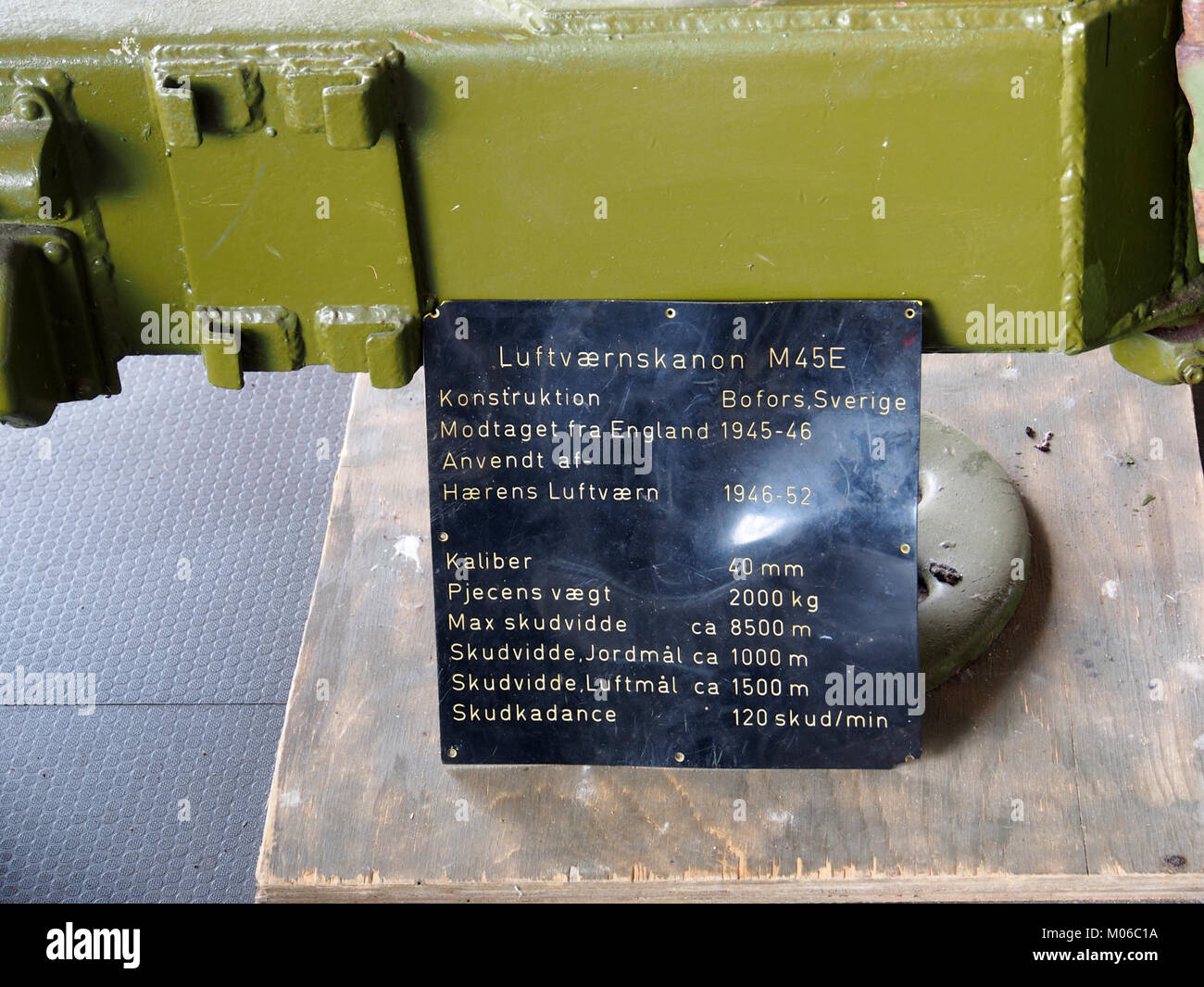 The Bovors Sverige M45E on display at Aalborg Forsvars- og ...