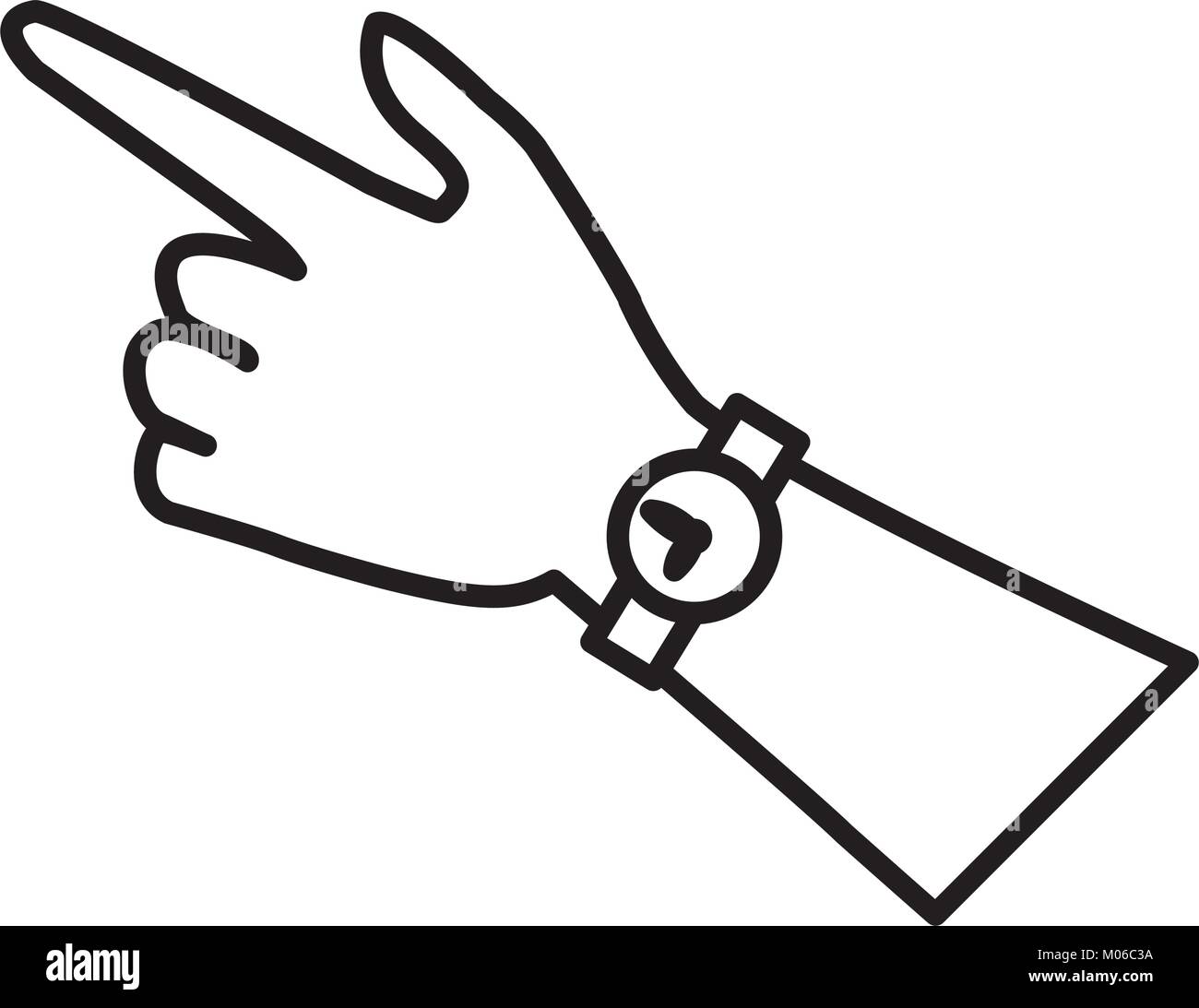 Hand with wristwatch Stock Vector Image & Art - Alamy
