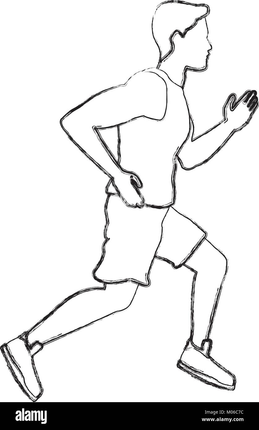Fitness man running Stock Vector Image & Art - Alamy