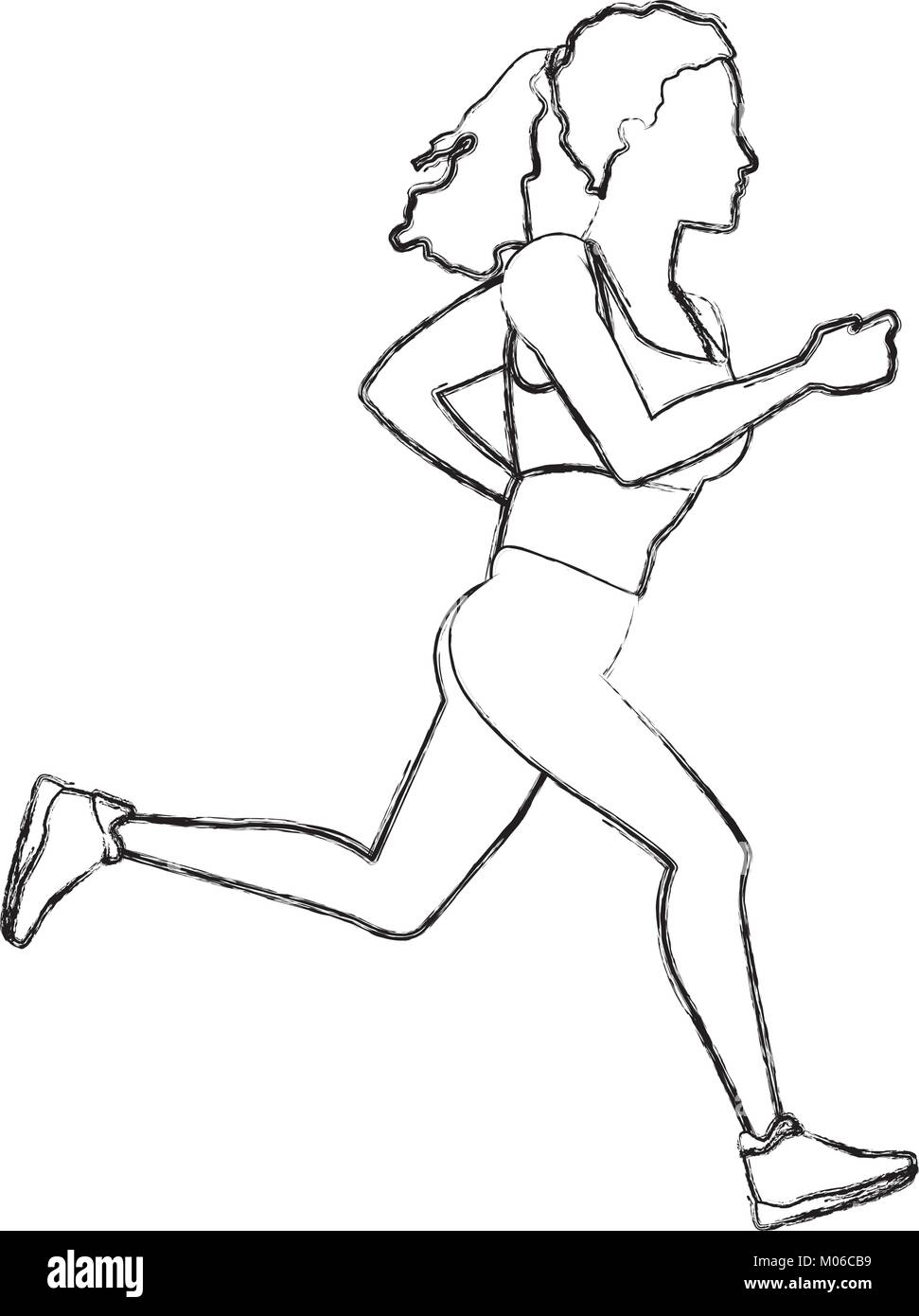 Fitness woman running Stock Vector Image & Art - Alamy