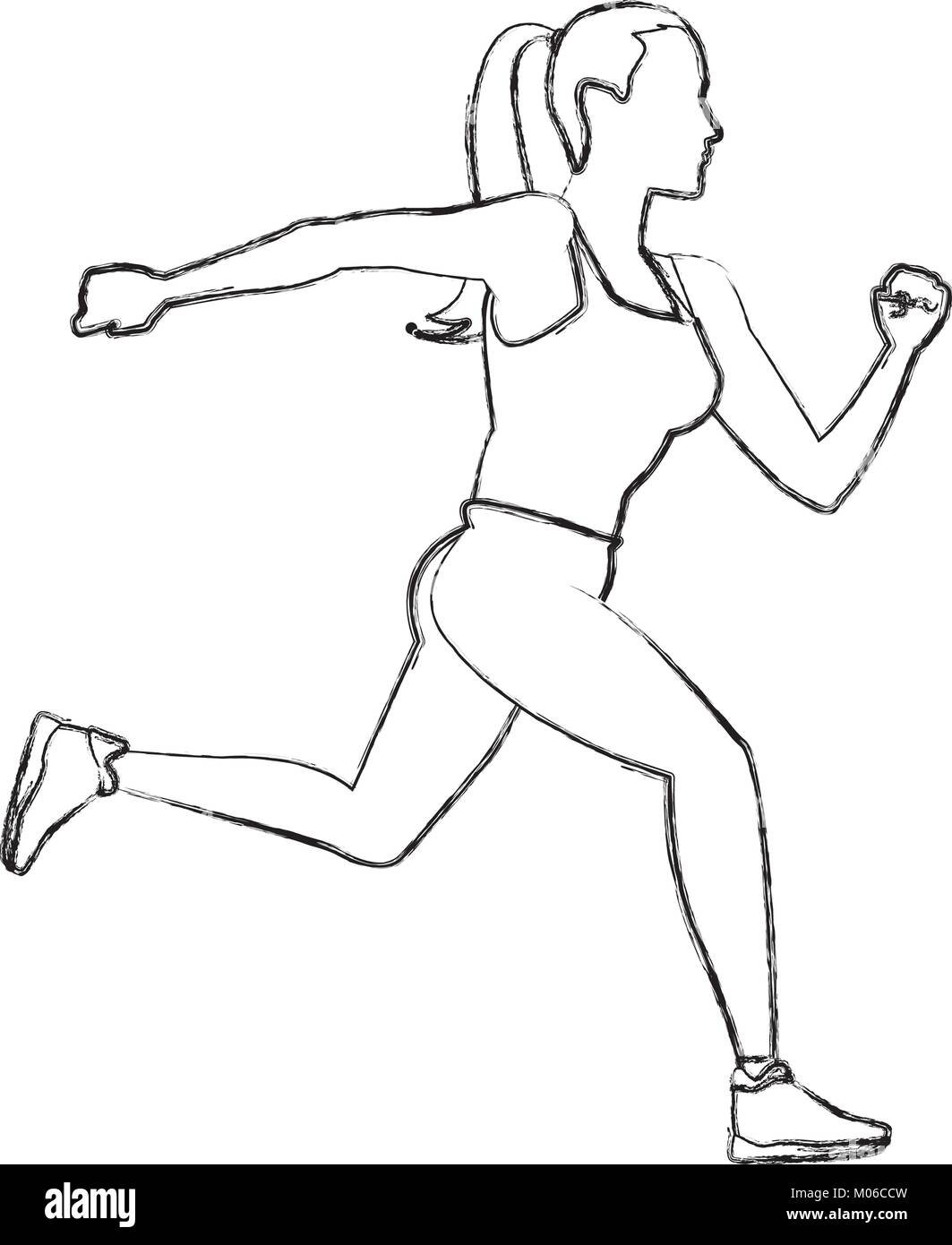 Fitness woman running Stock Vector Image & Art - Alamy