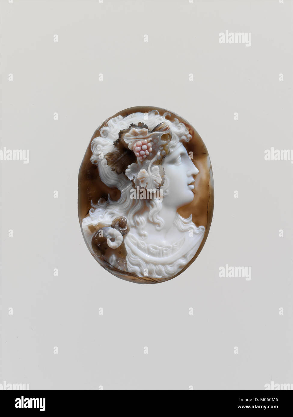 A sculptural bust of a bacchante, a female follower of Bacchus from ...