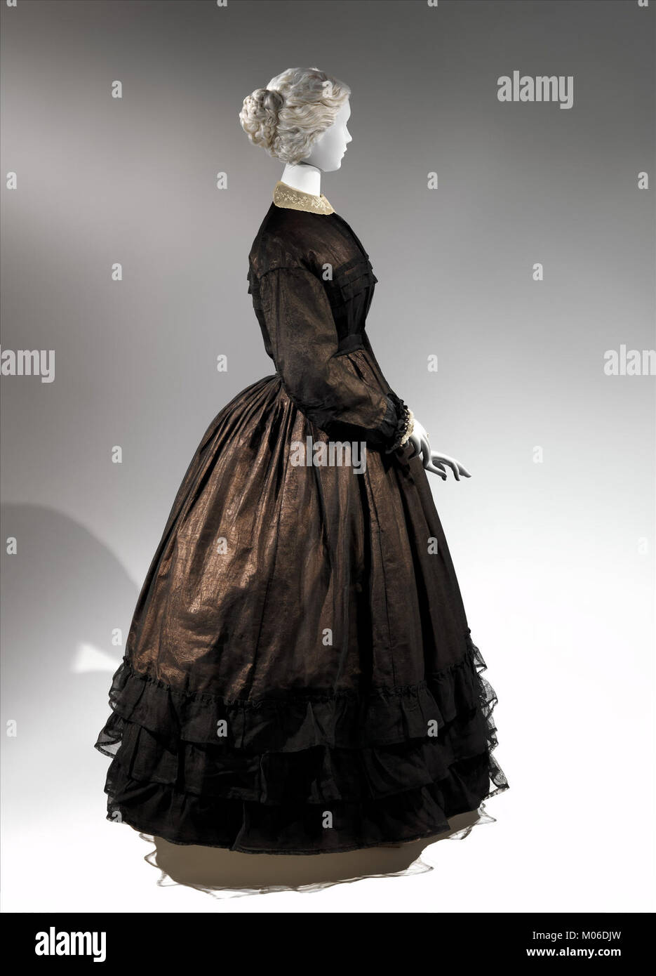 The mourning dress MET DP334119 cover depicts a historic garment ...