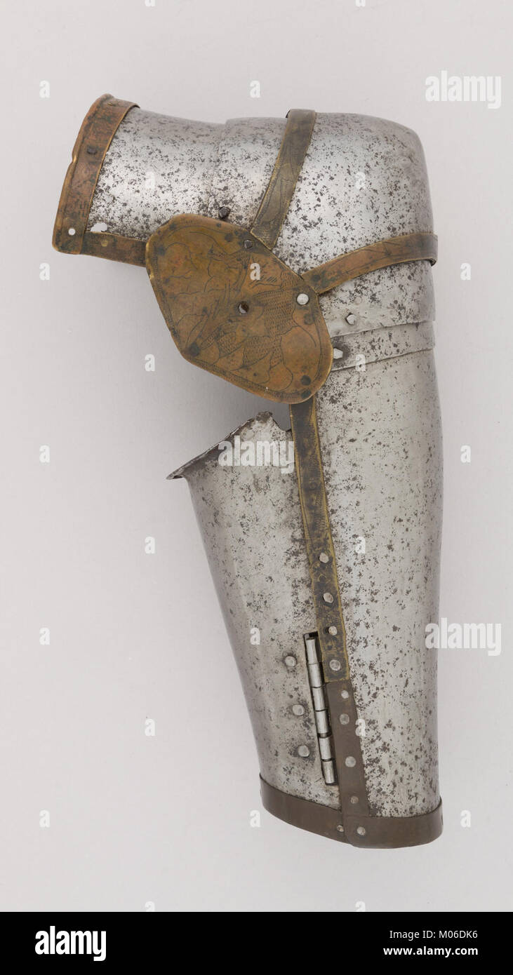 This left arm vambrace, crafted for defense, reflects the protective ...