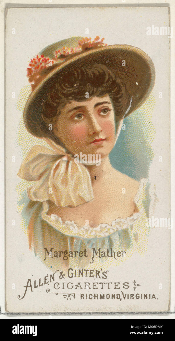 The portrait of Margaret Mather from the 'World's Beauties' series ...