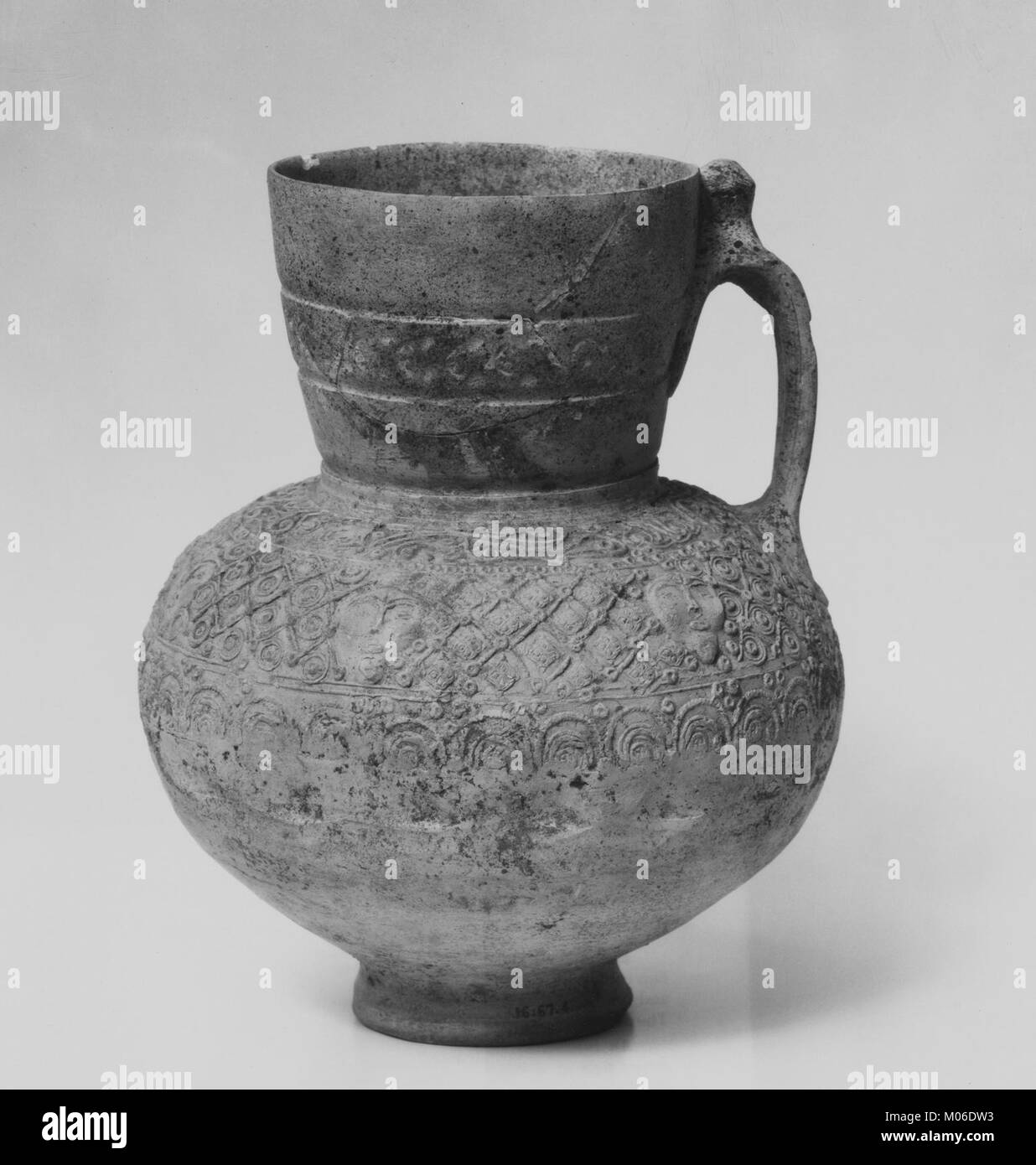 The ancient jar illustrates ceramic craftsmanship, combining ...