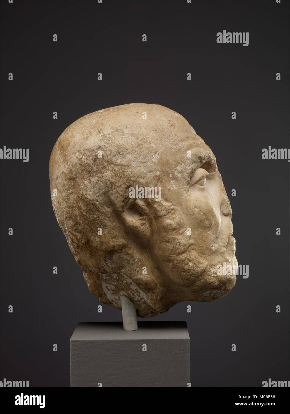 This marble portrait depicts Chrysippos, a prominent ancient Greek ...