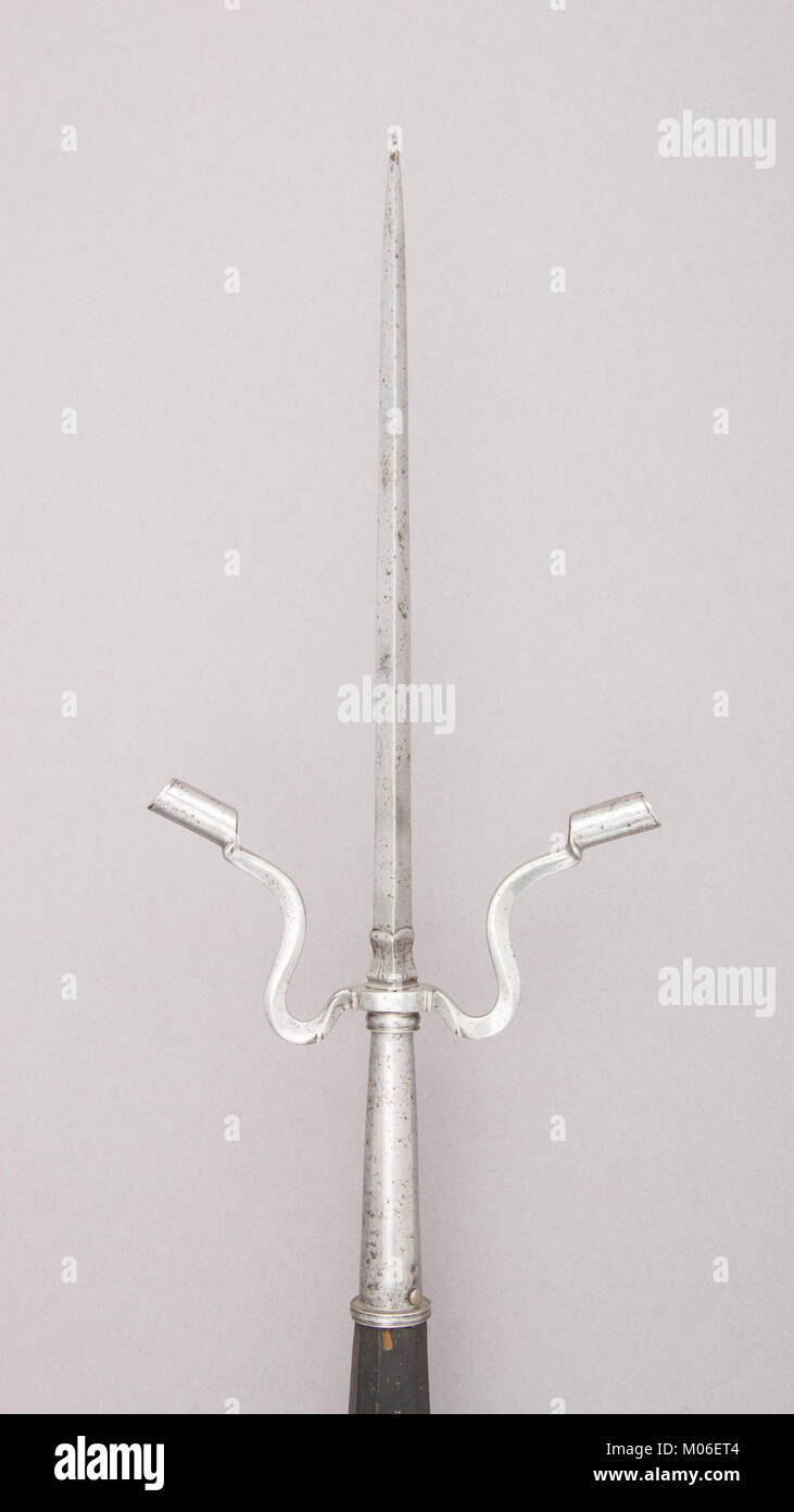 A linstock is a long, wooden staff with a metal spike, traditionally ...