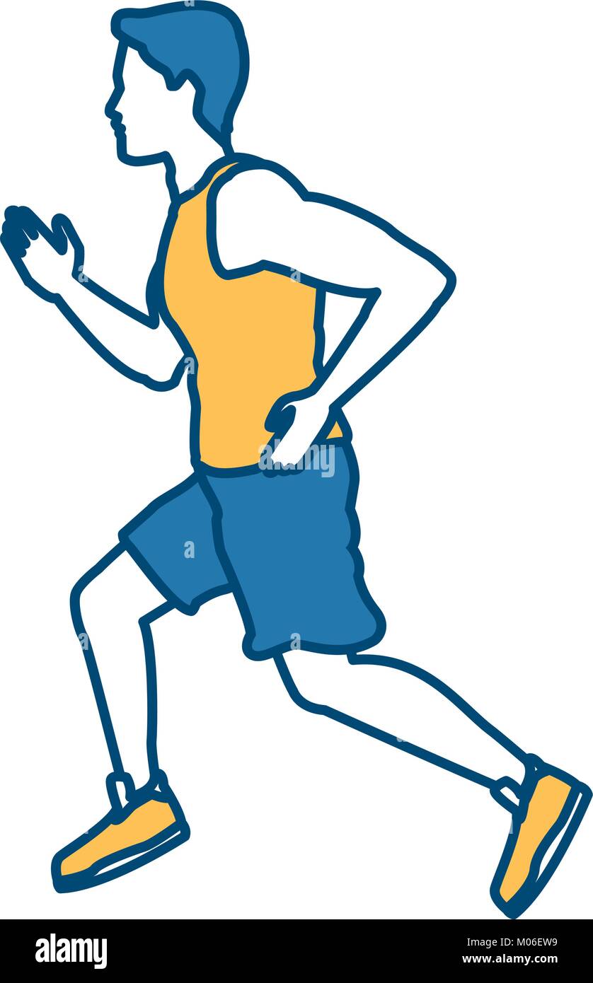 Fitness Man Running Stock Vector Image Art Alamy