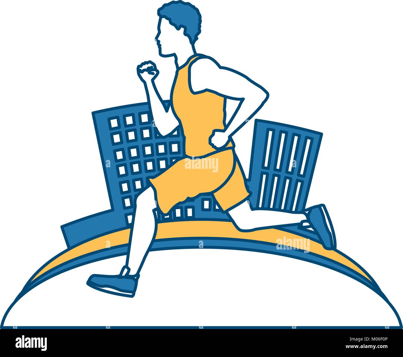 Man running at city Stock Vector Image & Art - Alamy
