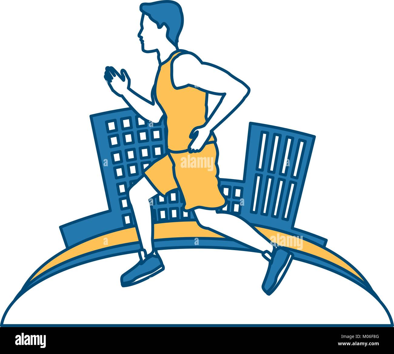 Man running at city Stock Vector Image & Art - Alamy