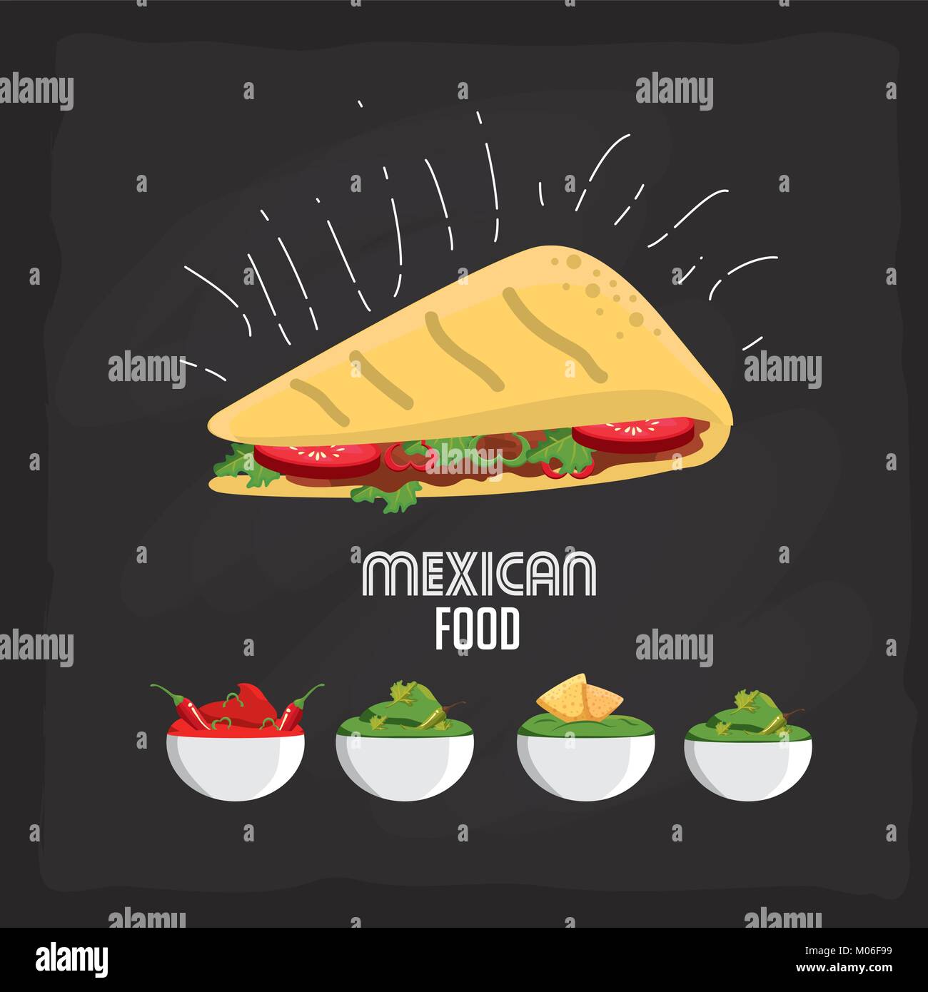 Mexico city food Stock Vector Images - Alamy