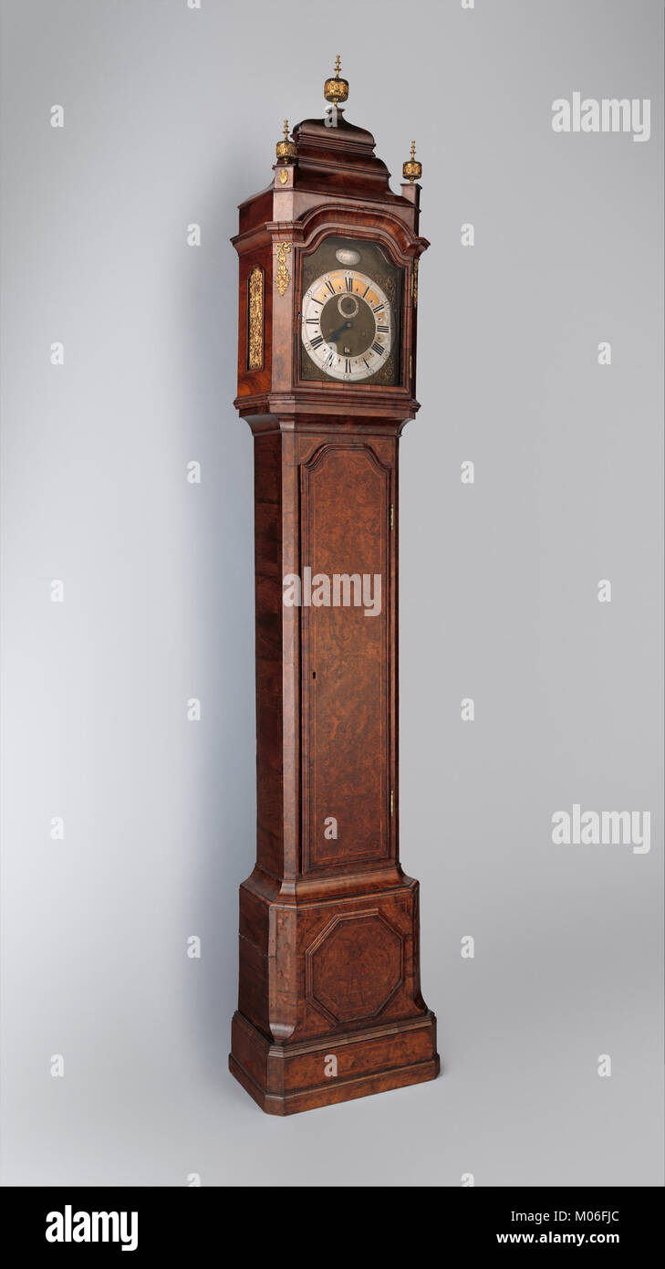 This longcase clock, featuring an integrated calendar, represents 18th ...