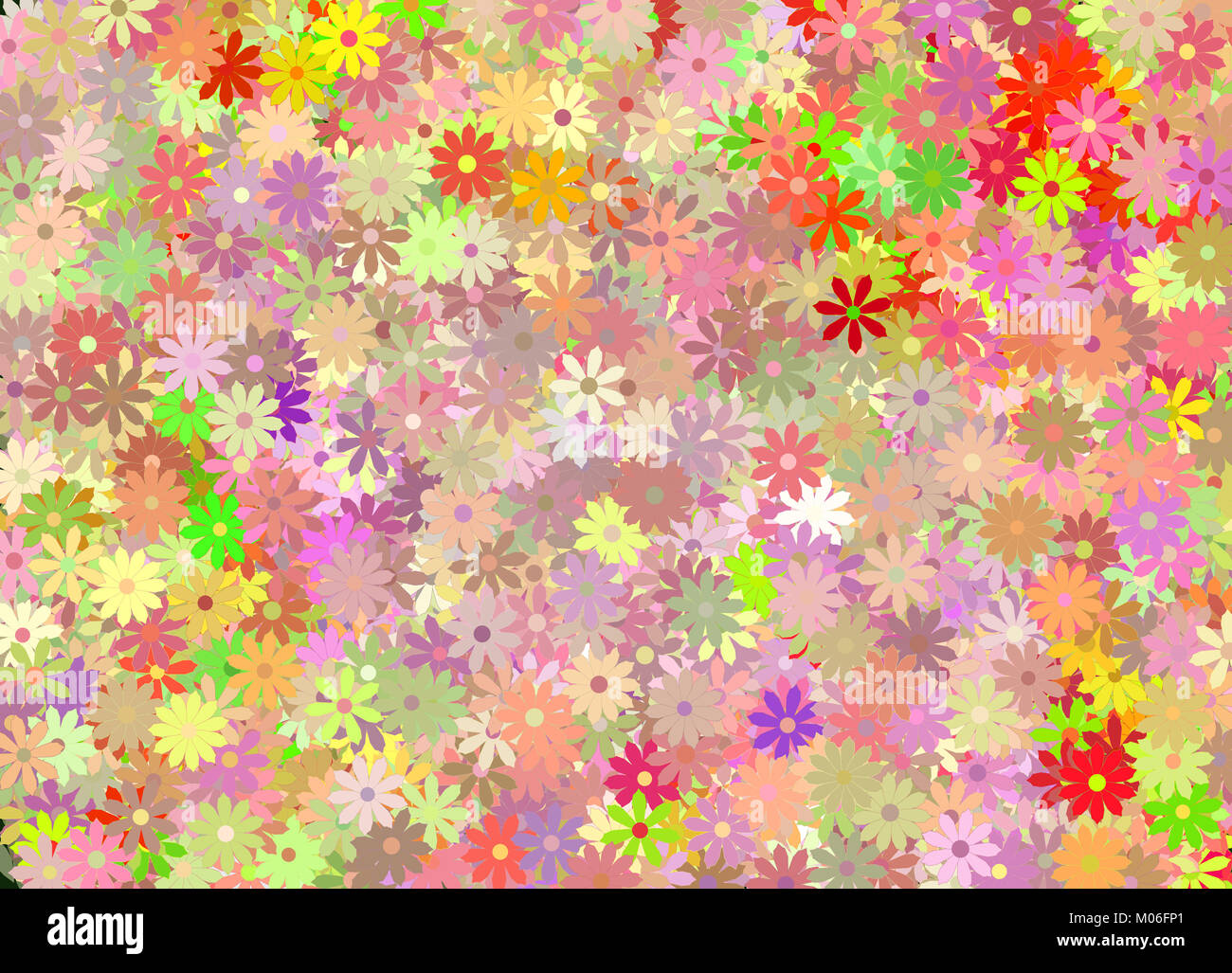 Abstract colorful daisies background. 3D rendering Stock Photo - Alamy