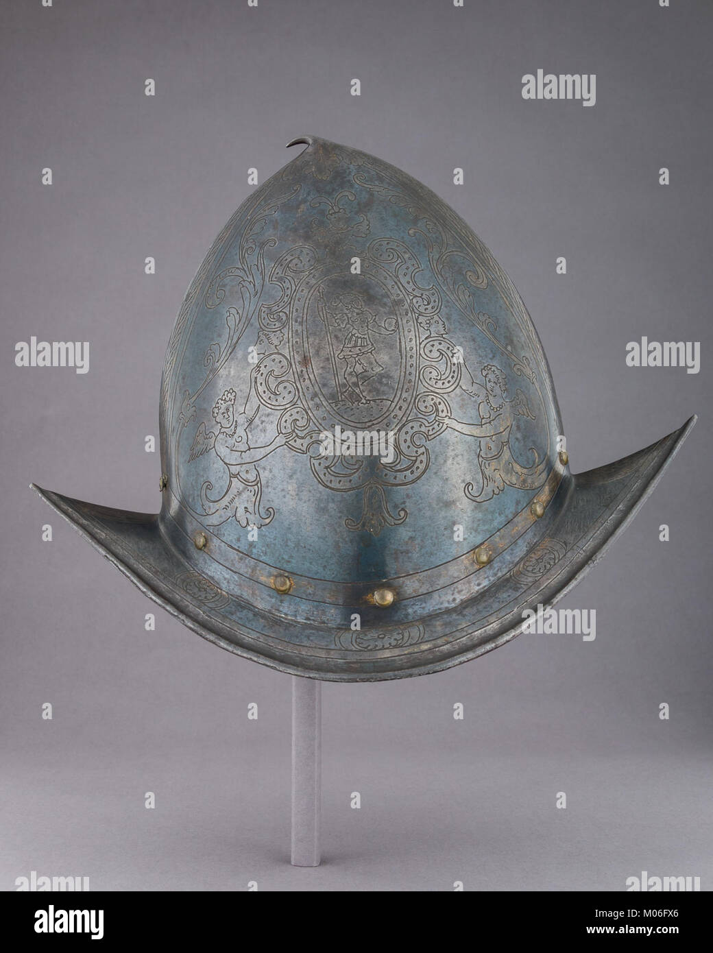 This Morion-Cabasset helmet represents a typical piece of armor from ...