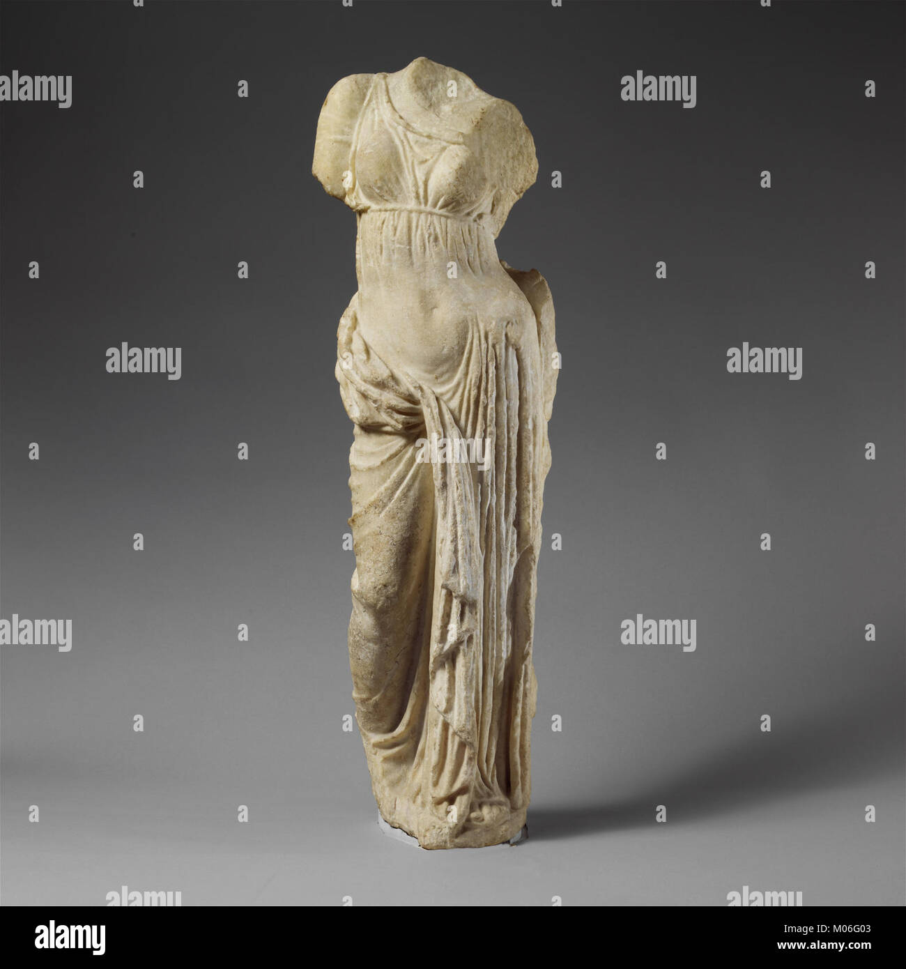 This marble statue depicts Aphrodite, illustrating classical Greek ...