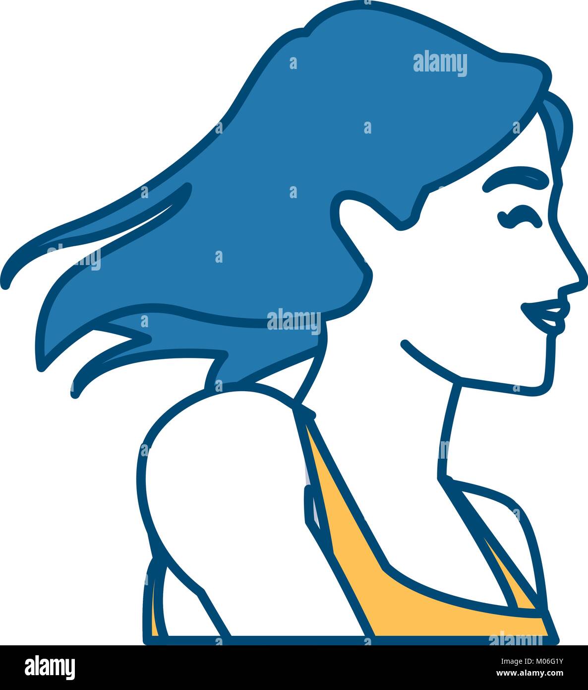 Fitness woman profile Stock Vector Image & Art - Alamy
