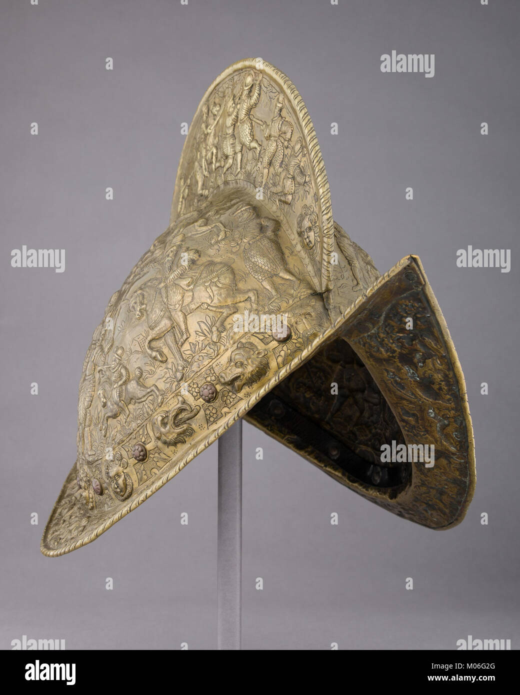 This morion, a type of helmet used by soldiers in the 16th century ...