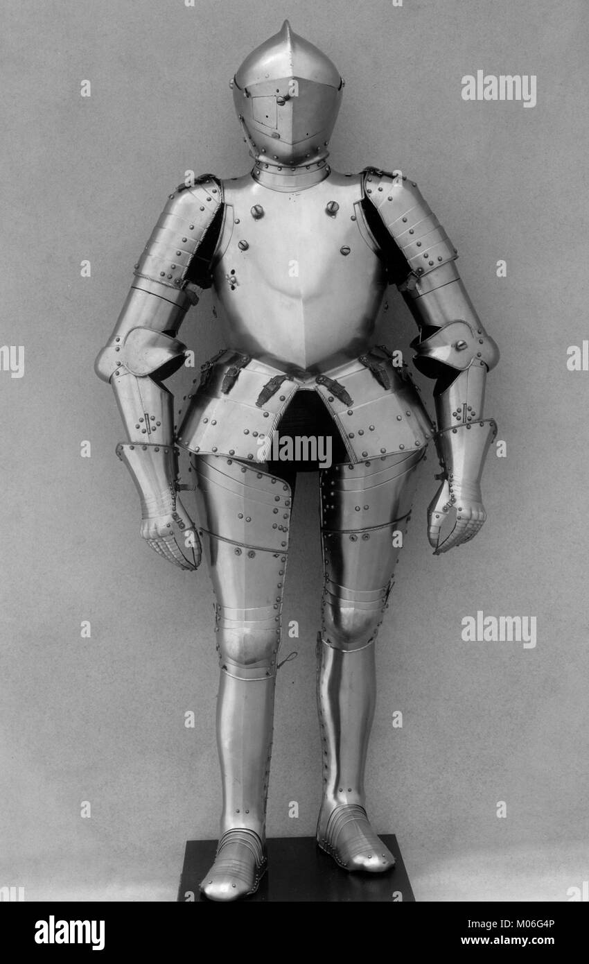 Historical metal armor plate Black and White Stock Photos & Images - Alamy
