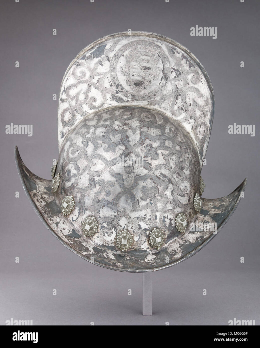 This Morion helmet is a type of protective headgear commonly used by ...