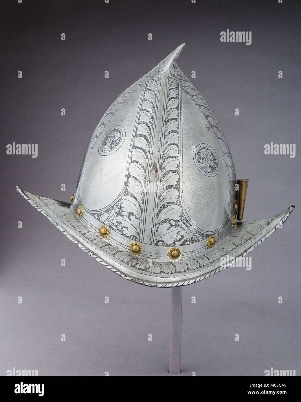 This Morion-Cabasset, part of the MET's collection, is a type of helmet ...