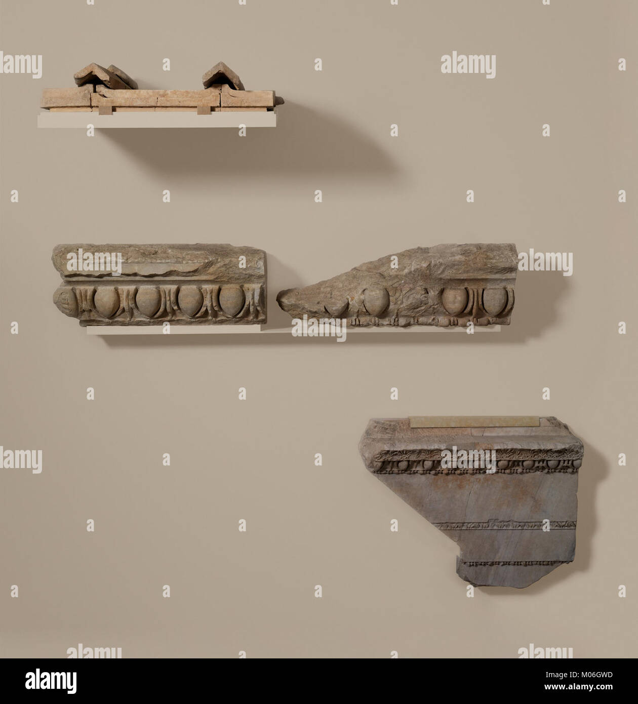 Marble fragment of an anta (pilaster) capital from the Temple of ...