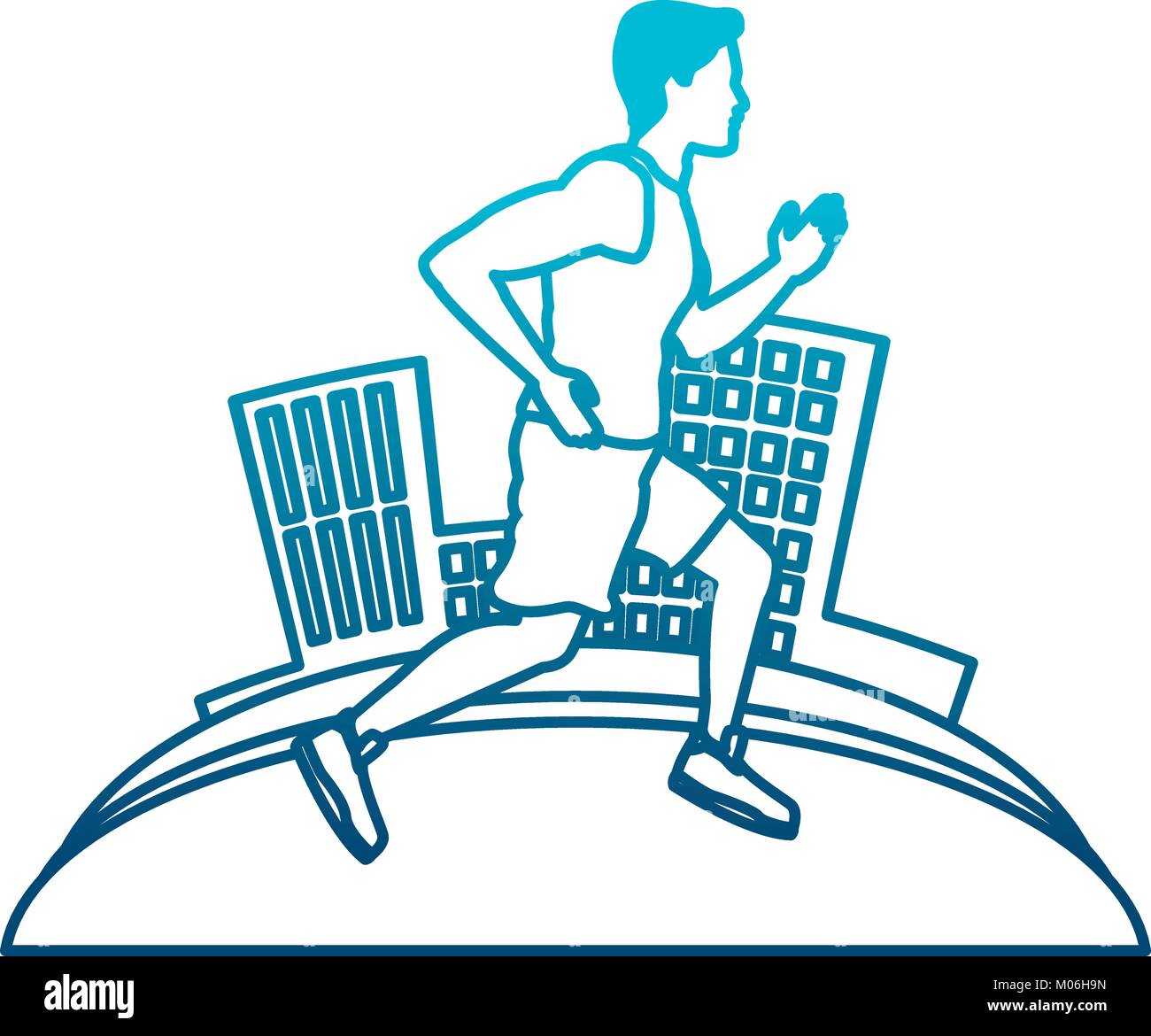 Man running at city Stock Vector Image & Art - Alamy