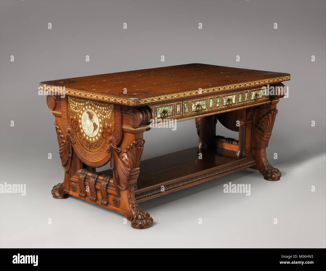 The library table is a classic example of early 19th-century American ...