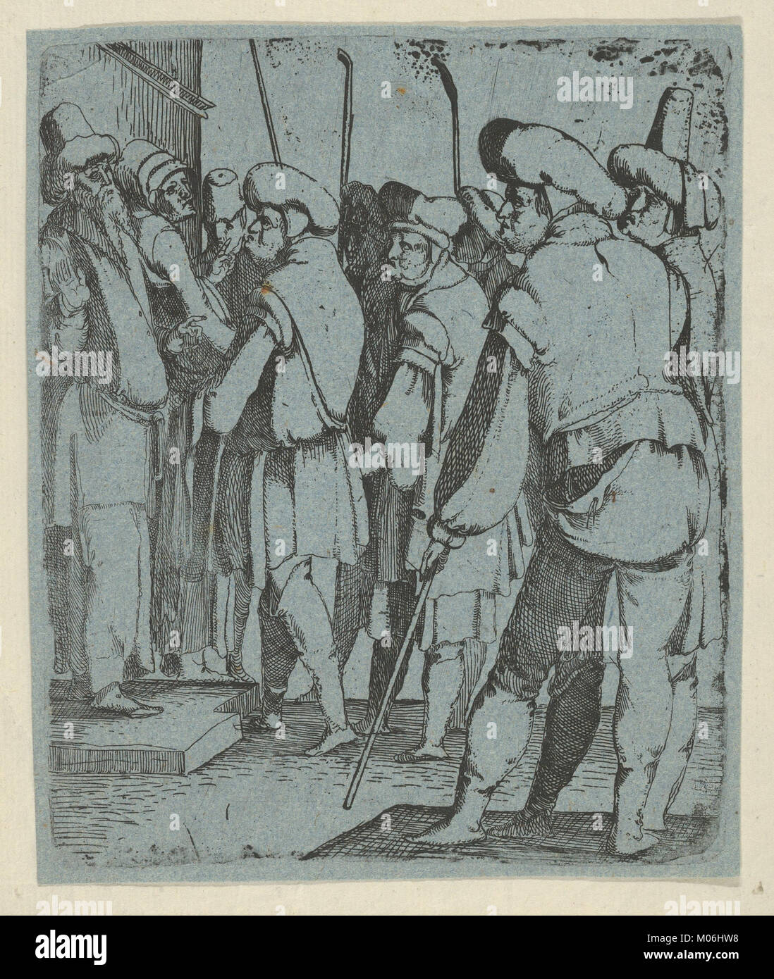 This artwork depicts the biblical story of Joseph's coat being ...