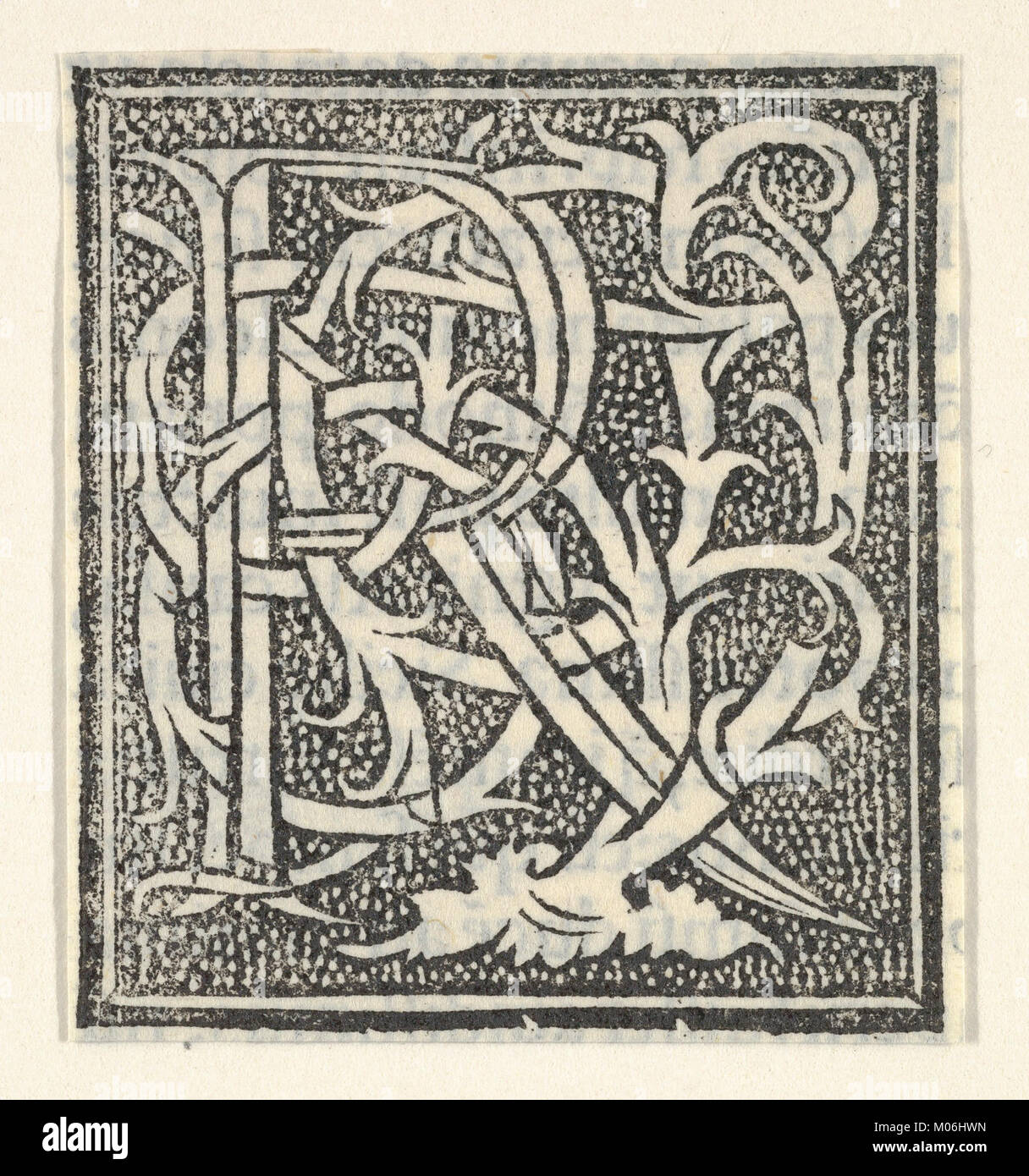 The initial letter 'R' is depicted on a patterned background ...