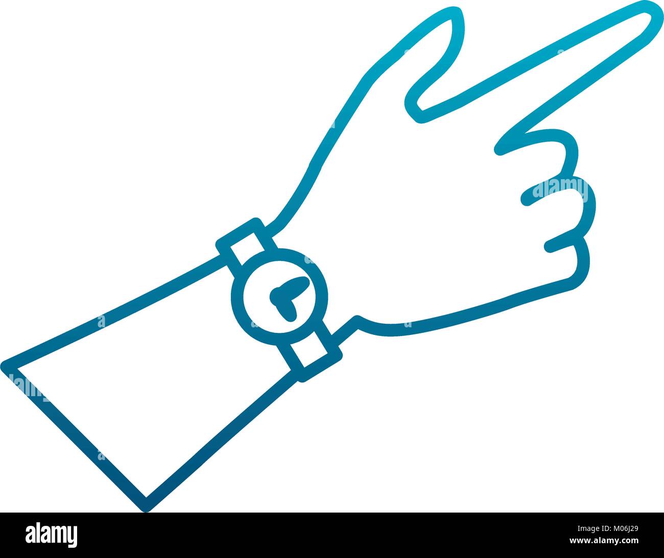 Hand with wristwatch Stock Vector Image & Art - Alamy